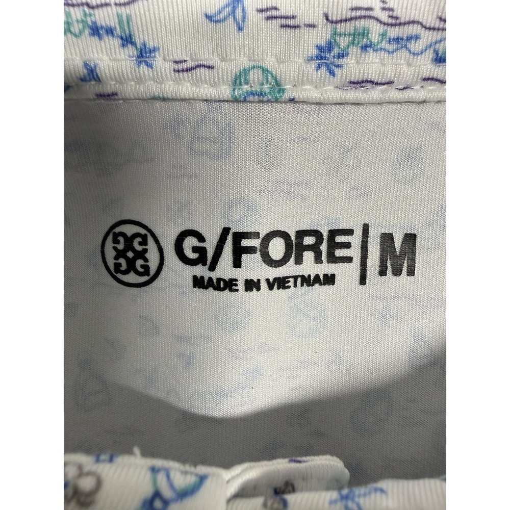 G/FORE | Shirts | Gfore Polo Shirt Mens Medium White Island Print Golf ...